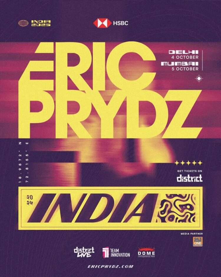 Eric Prydz to Return to India in October 2025 for Two Exclusive Stadium ...